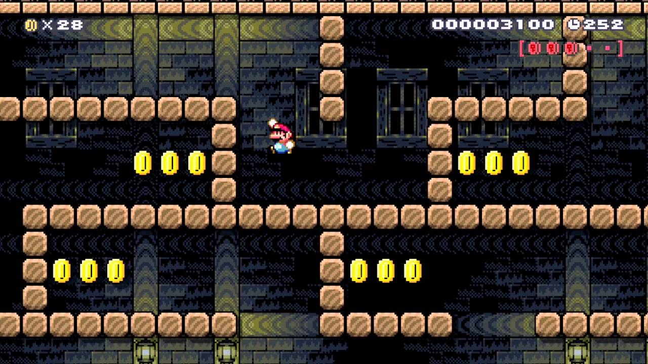 Super Mario Maker Levels: "Key Coin Maze" - YouTube