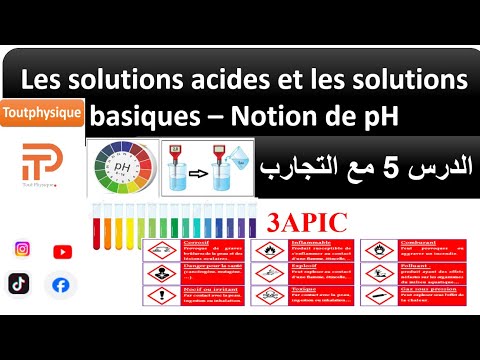 Les solutions acides et les solutions basiques –Notion de pH - YouTube