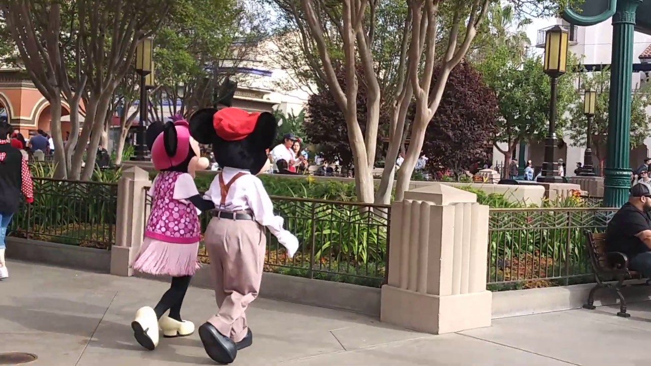 Mickey and Minnie's Romantic Stroll at DCA - YouTube