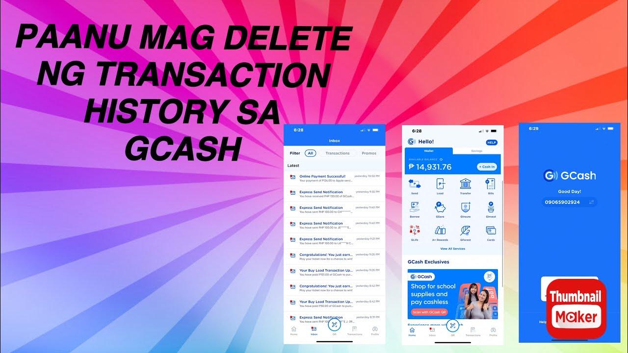 HOW TO DELETE TRANSACTION HISTORY SA GCASH - YouTube
