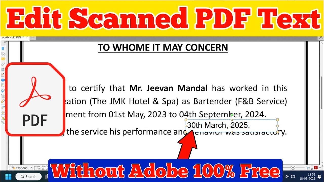 How to Edit Scanned PDF Text in 2 Minutes Without Adobe - YouTube