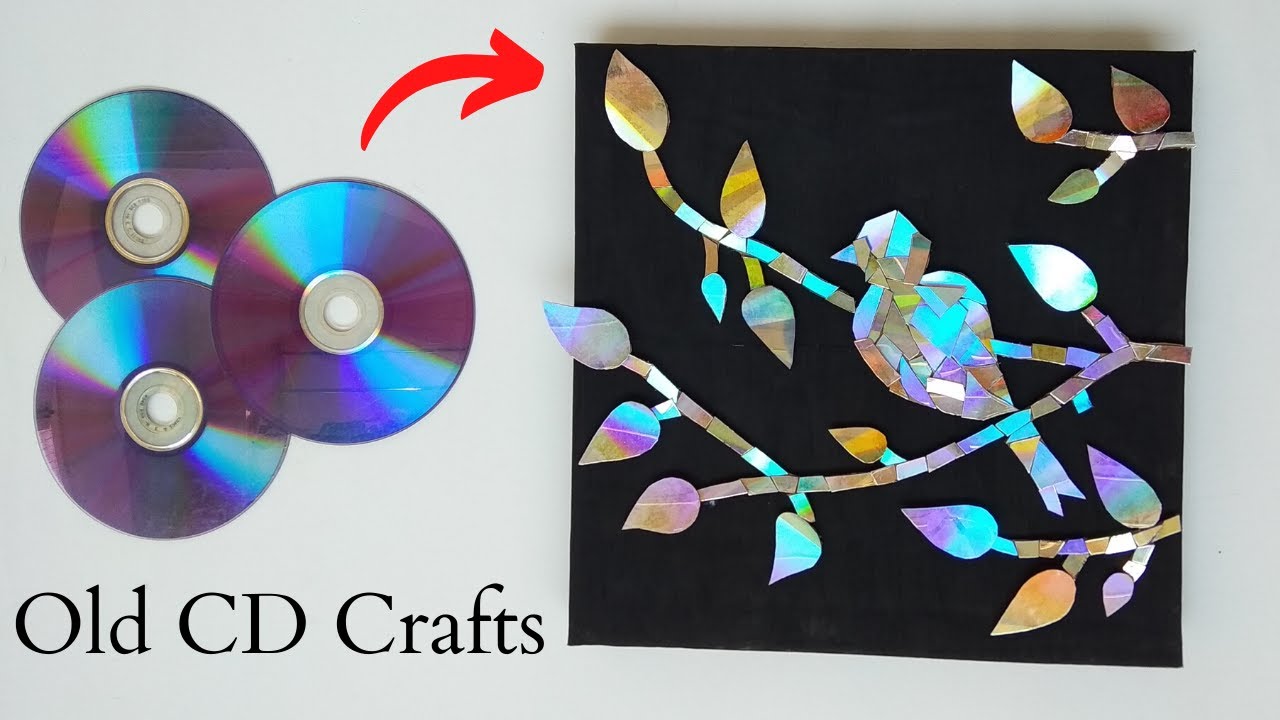 DIY Room Decor | 3D Best CD & DVD Wall Art Ideas at home | Easy ...