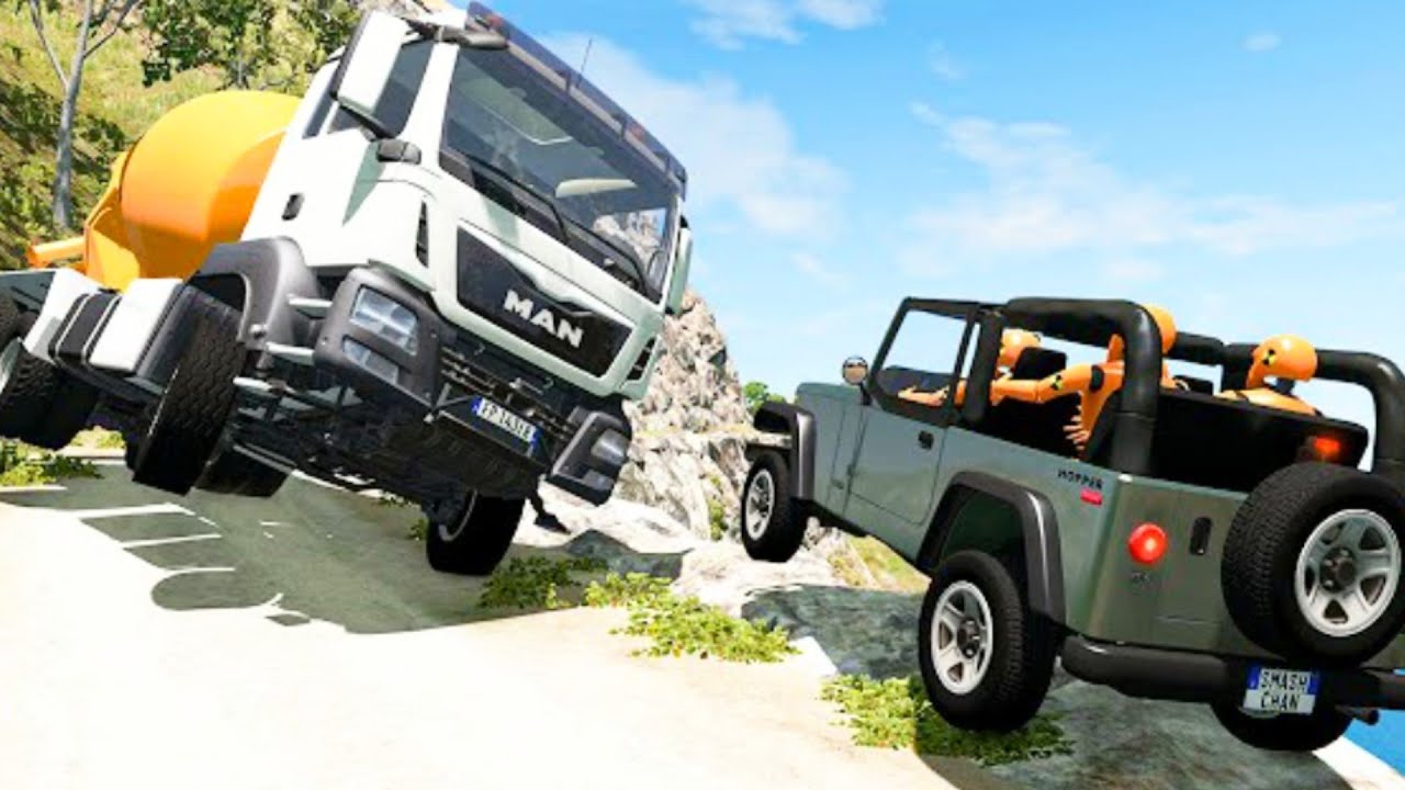 Cliff Drops #35 - BeamNG Drive | BeamNG Nation06 - YouTube