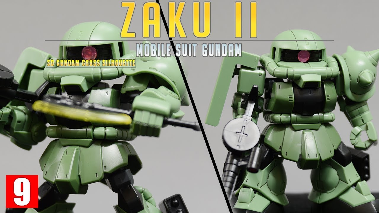 [REVIEW 2.0] SD건담 크로스 실루엣 자쿠 2 & CS프레임 [그레이] / SD GUNDAM CROSS ...