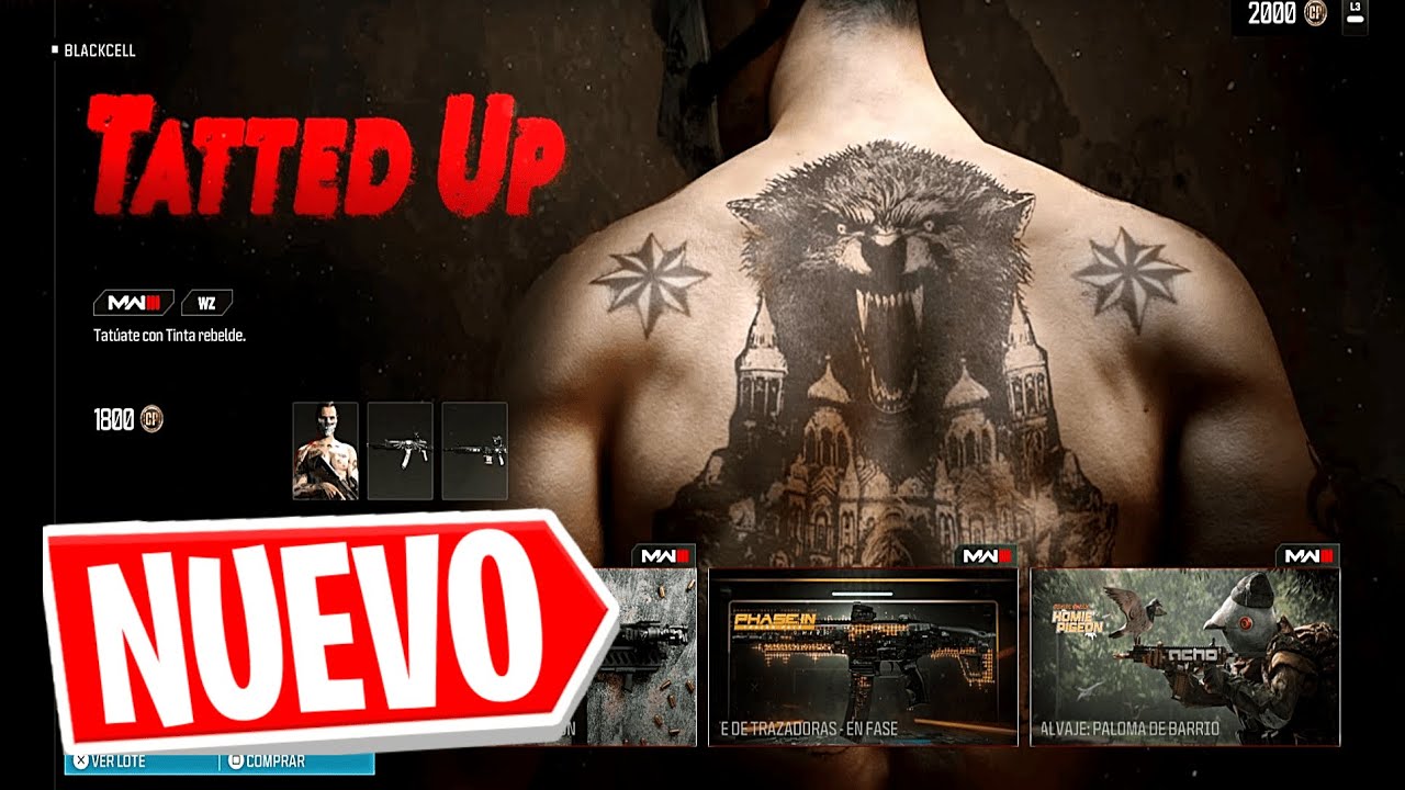 *TINTA REBELDE* NUEVO LOTE *EJECUTIVO INFORMAL* NUEVA SKIN *TATTED UP* MODERN WARFARE 3 ...