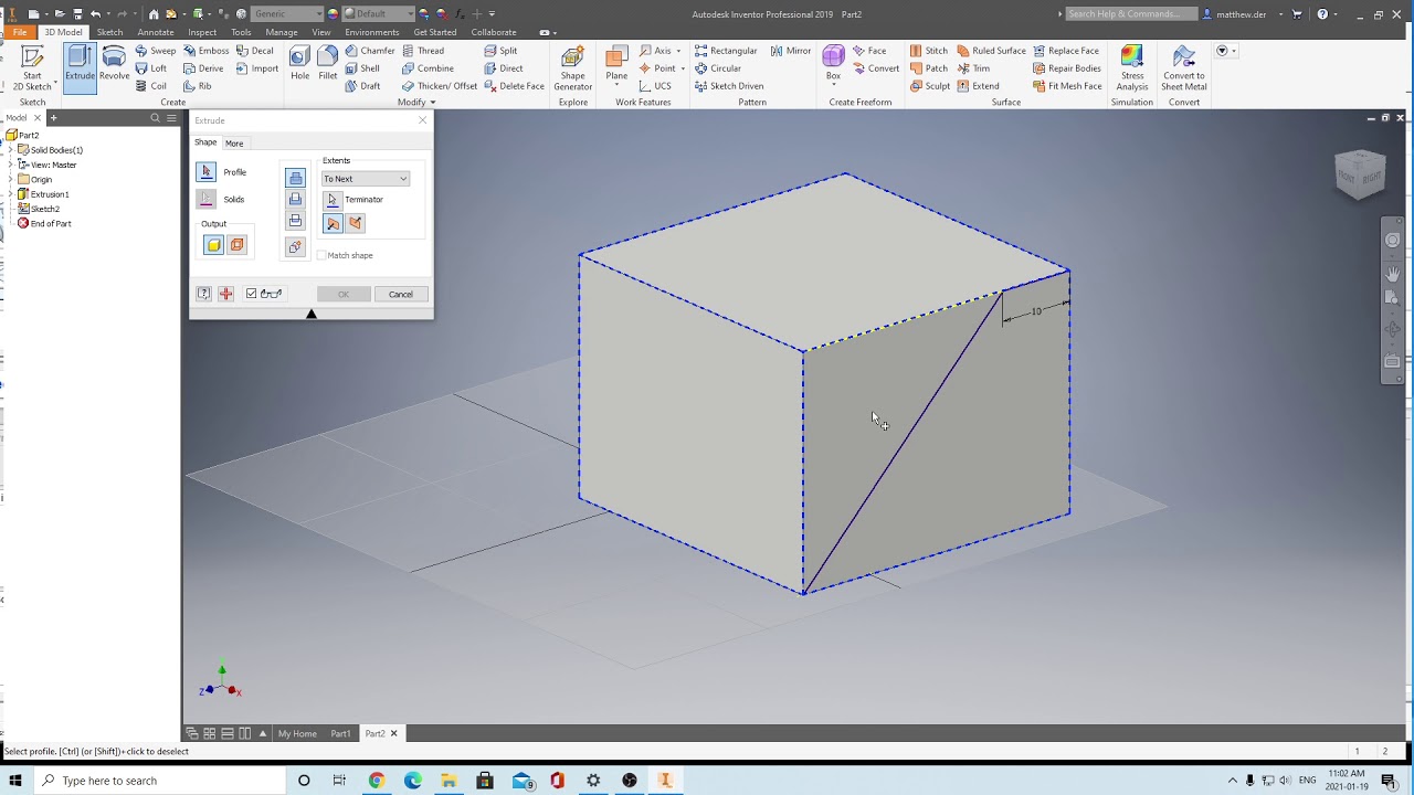 Iso Block 9 - Inventor Tutorial - YouTube