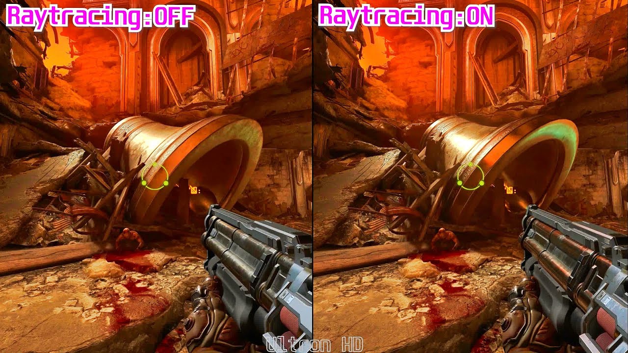 DOOM Eternal | Raytracing OFF vs ON | Ultra Nightmare | DLSS: Quality ...