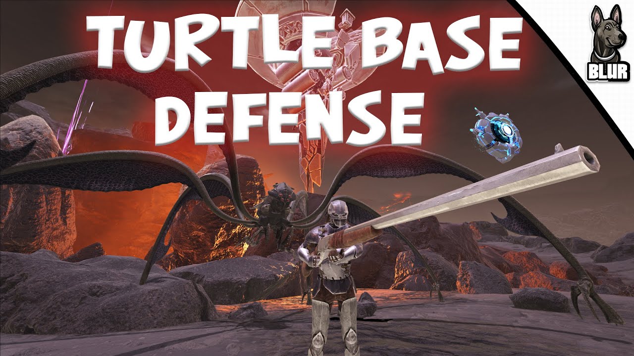 INSANE BASE DEFENSE AGAINST MEGACHELON - ARK GENESIS PVP - YouTube