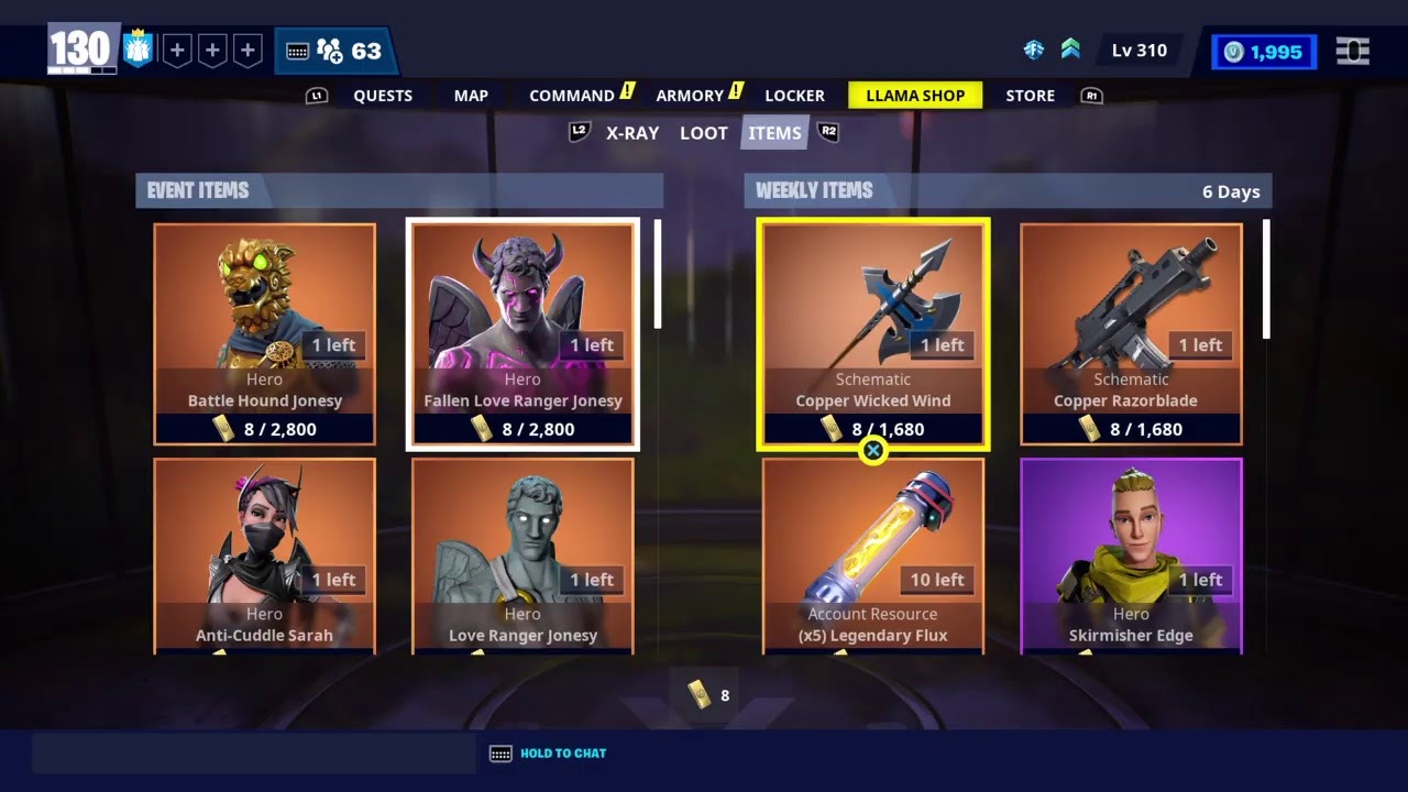 Fortnite Save The World Item shop [EVENT WEEKLY] Ryufalcon Blue - YouTube
