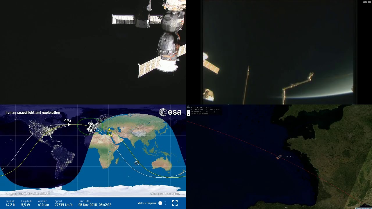 Orbital Sunrise Over Europe - NASA/ESA ISS LIVE Space Station With Map ...