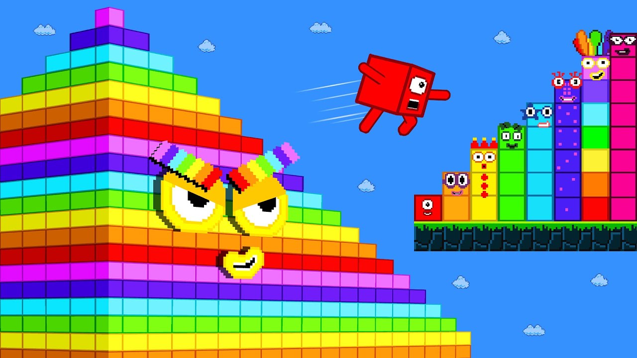 Numberblocks 1 Vs GIANT FULL COLORS Numberblocks Maze | Game Animation ...