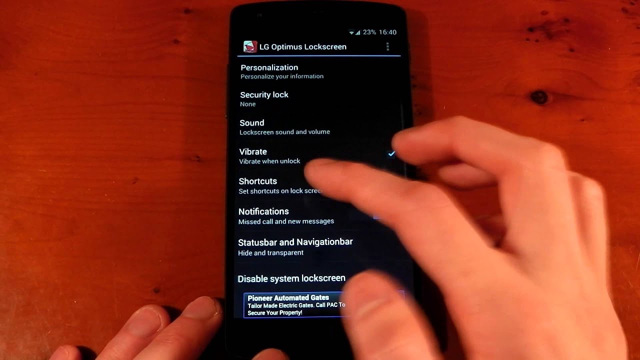 Nexus 5 - LG Optimus Lockscreen - Review - YouTube