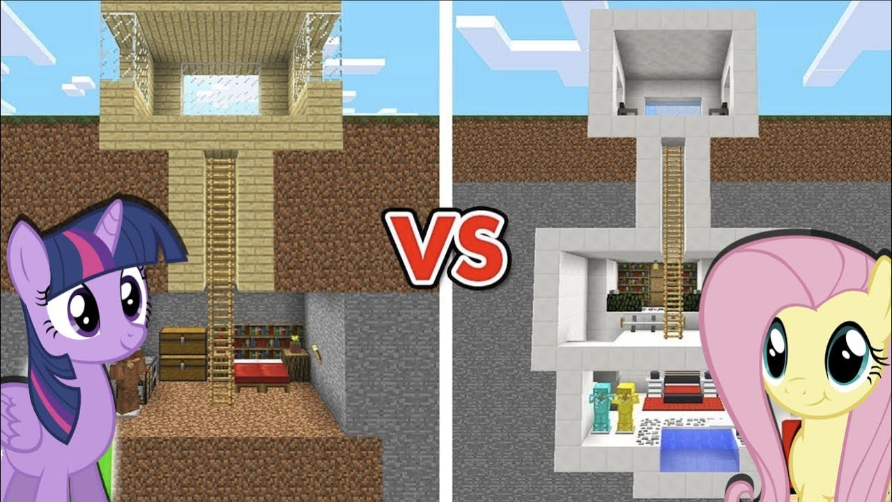 My Little Pony NOOB vs PRO: MODERN HOUSE BUILD CHALLENGE in Minecraft ...
