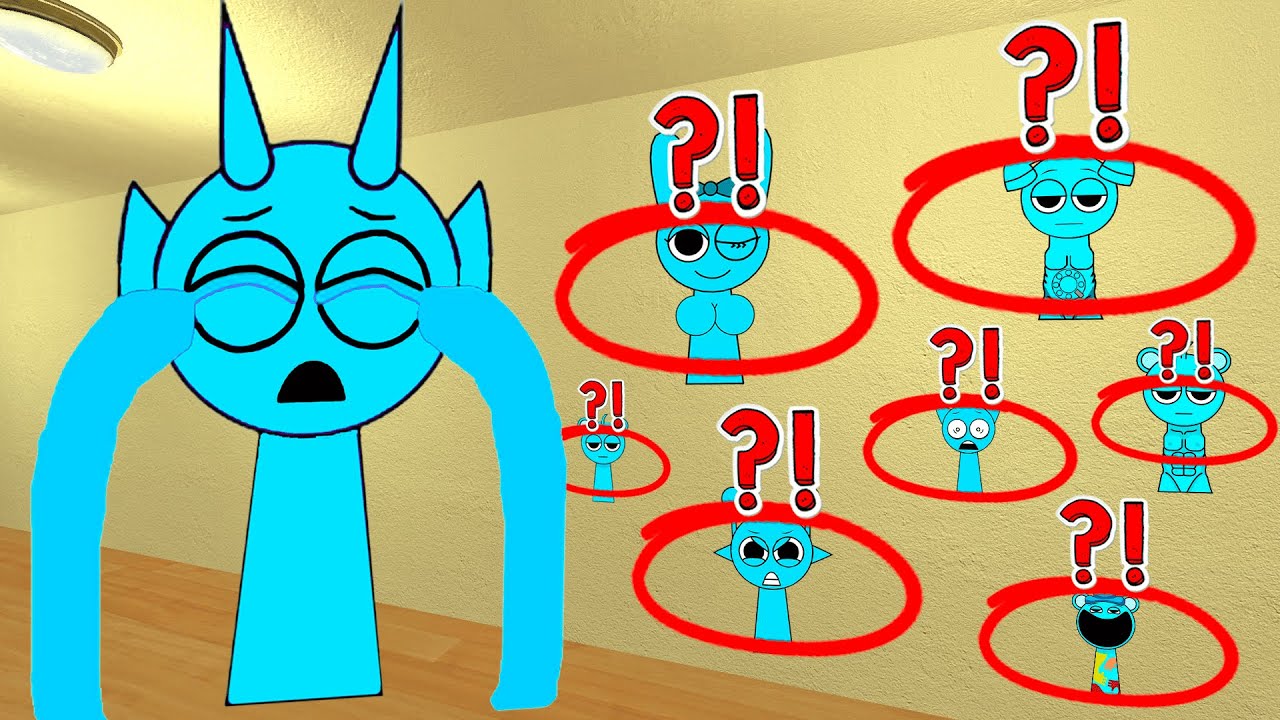 Cry Blue Sprunki Durple Wants me to Find Everyone Blue Sprunki In Garry ...