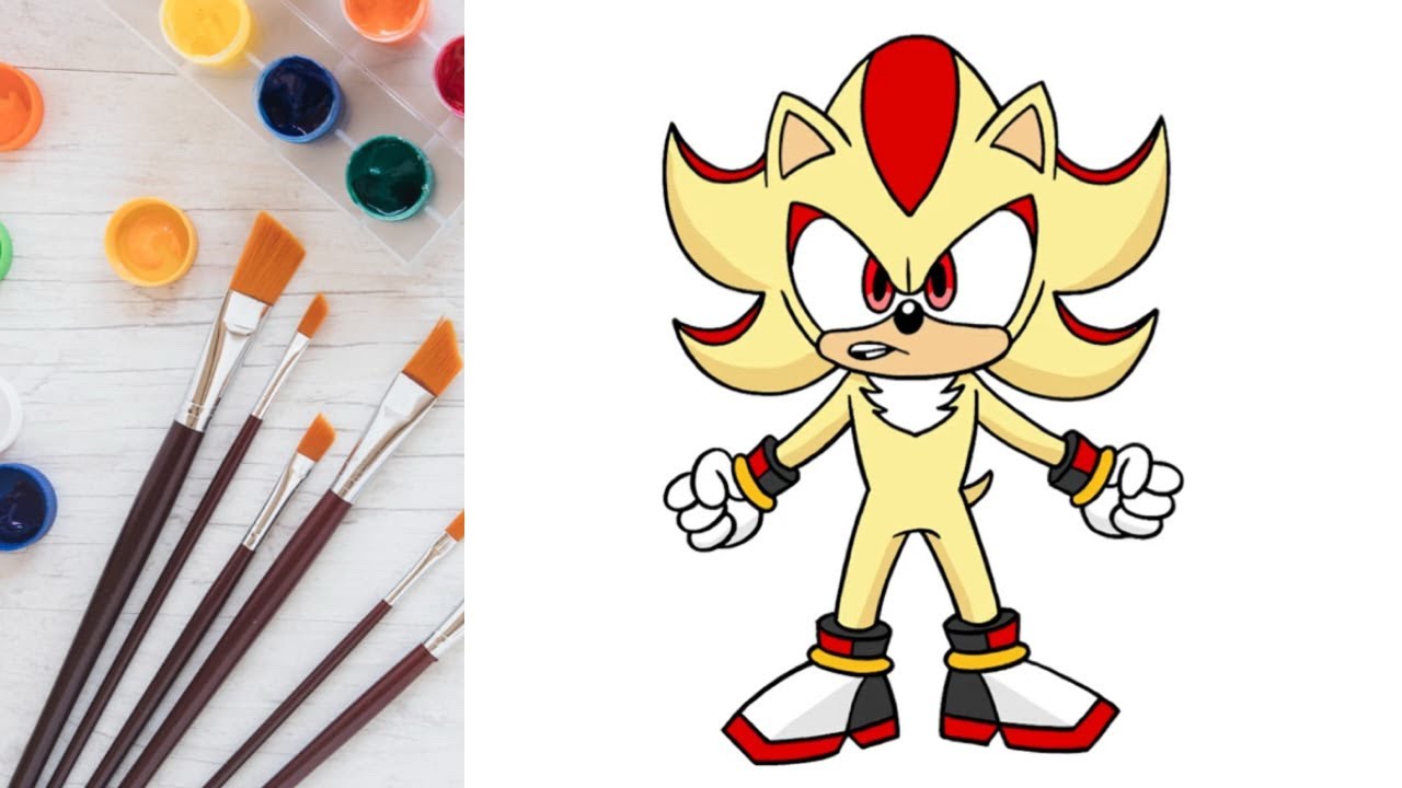 How To Draw Super Shadow | Sonic 3 - YouTube