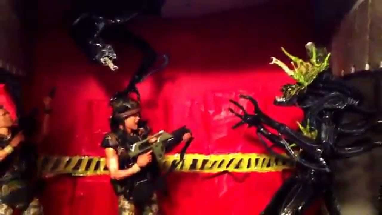 My custom NECA ALIENS diorama! - YouTube