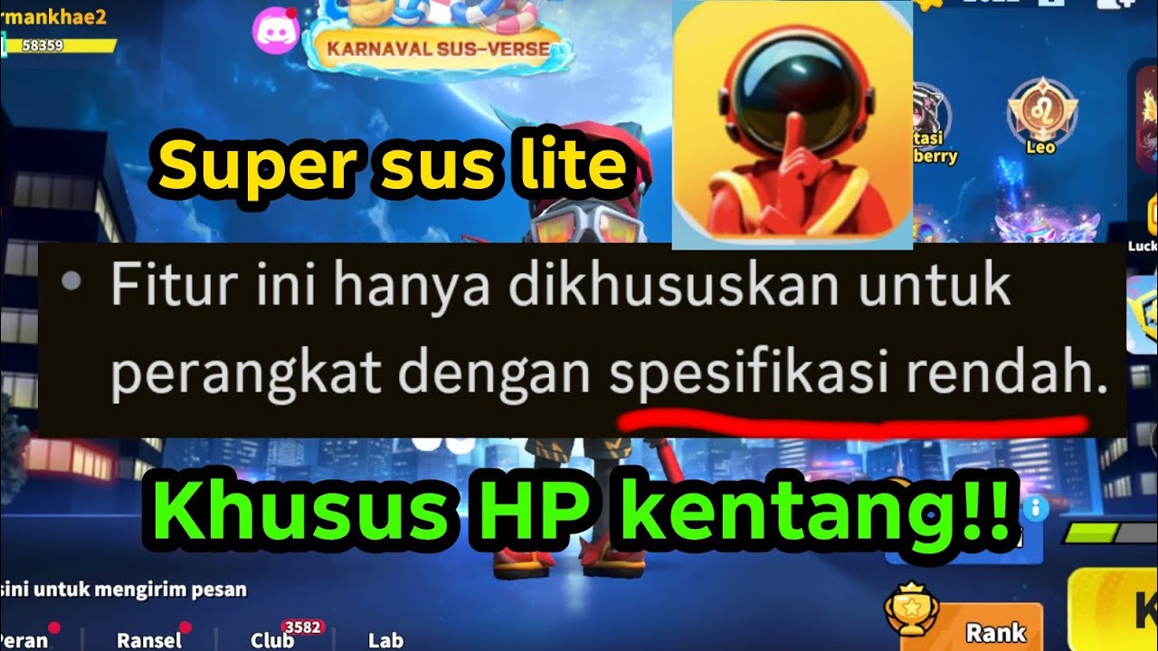 UPDATE BARU SUPER SUS ADA VERSI LITE !!! - REVIEW SUPER SUS UNTUK HP ...
