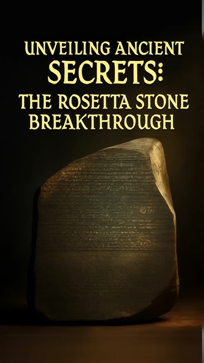 Unveiling Ancient Secrets: The Rosetta Stone Breakthrough That Changed ...
