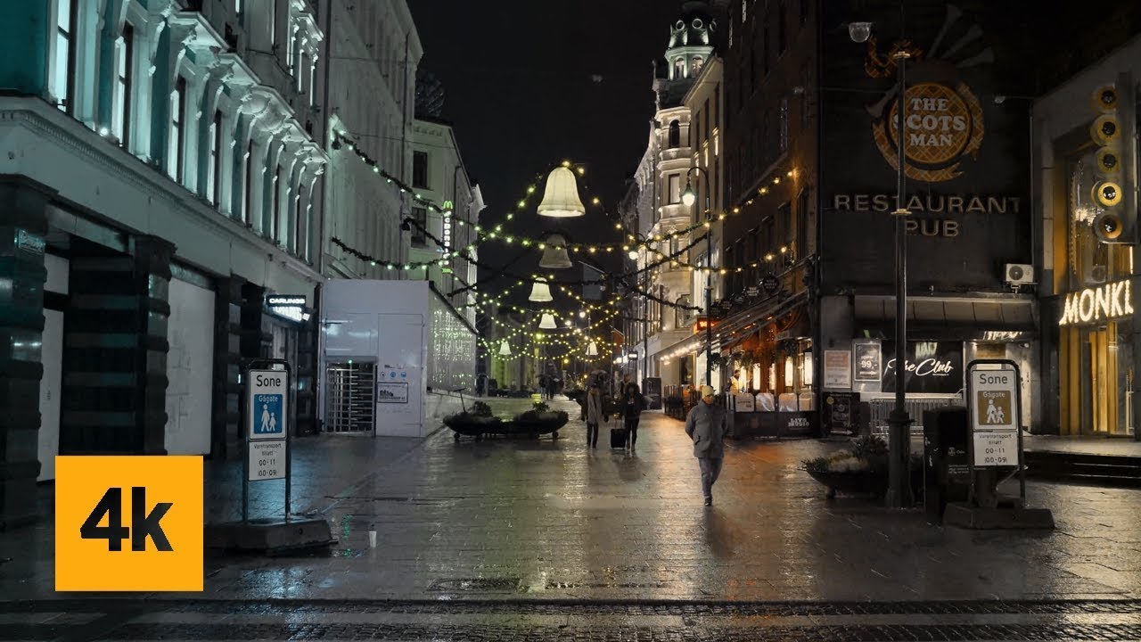 Walking in the Rain Oslo, Norway (Relaxing Binaural Rain Sounds for ...