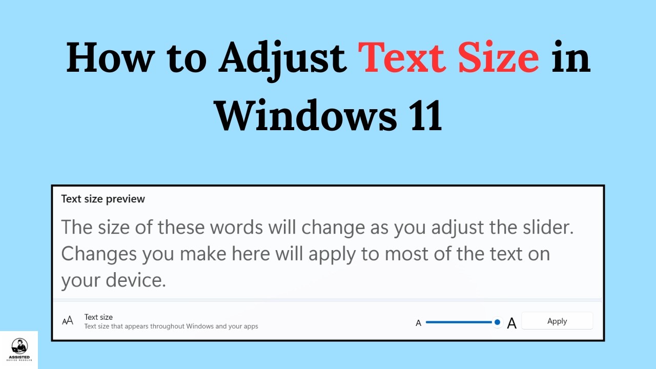 How to Adjust Text Size in Windows 11 - YouTube