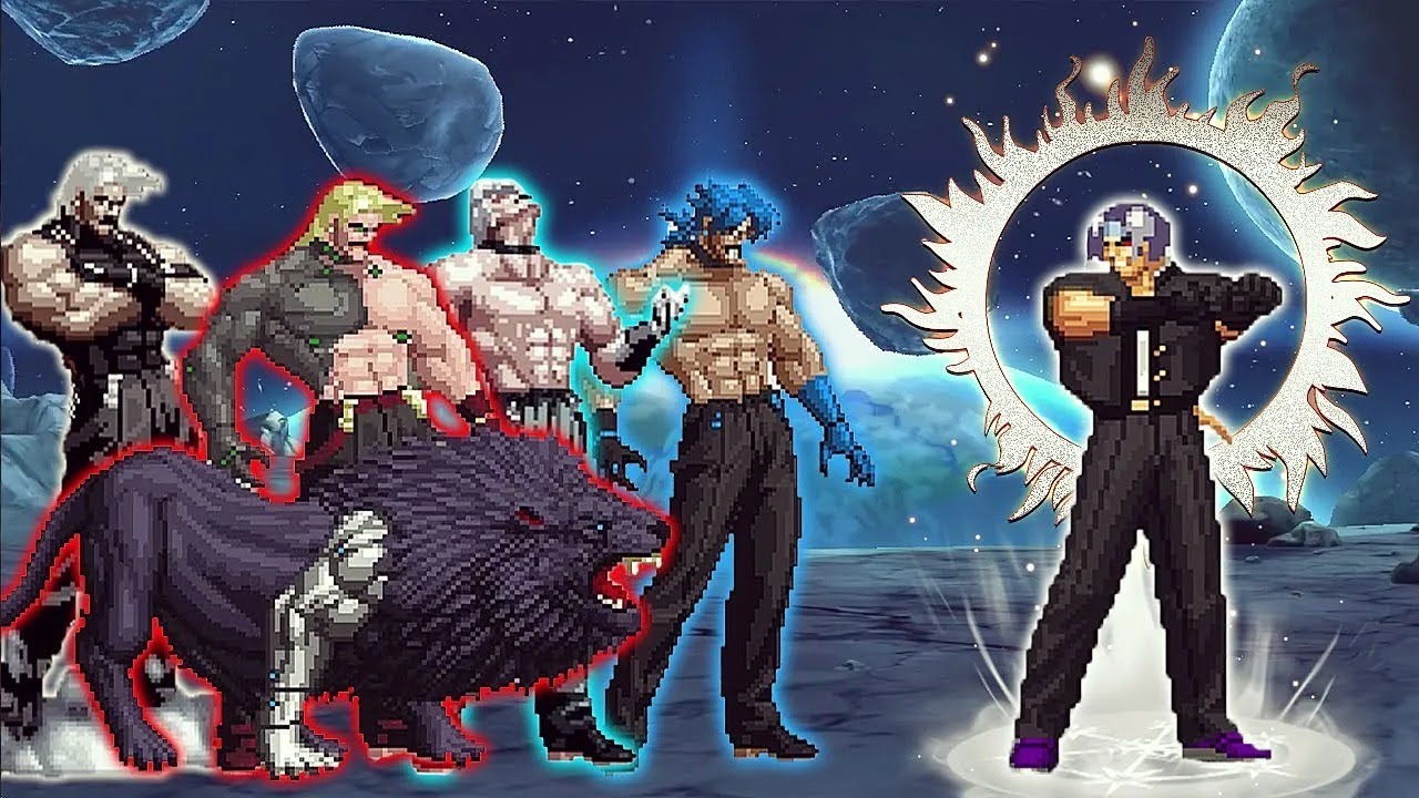 [Mugen KOF] White Flame Legend Kyo Vs Final Rugal Team - YouTube