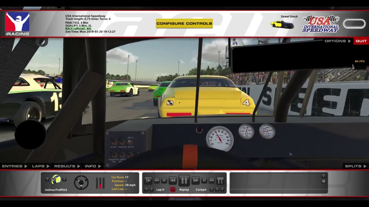 iRacing Rookie Race 2 Street Stock - Oval Cockpit View - YouTube