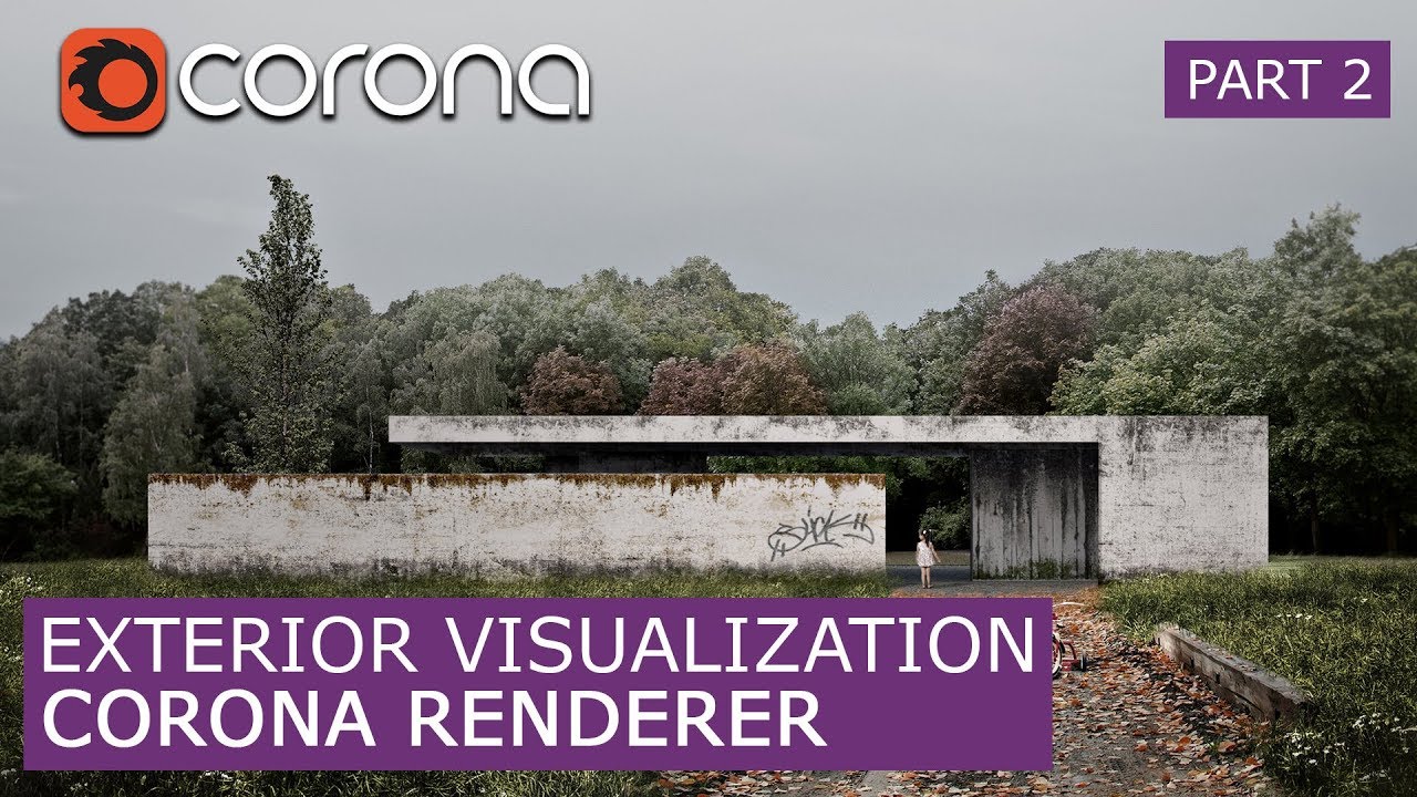 Exterior Corona Render 1.6 & Photoshop | Matte painting - Architectural ...