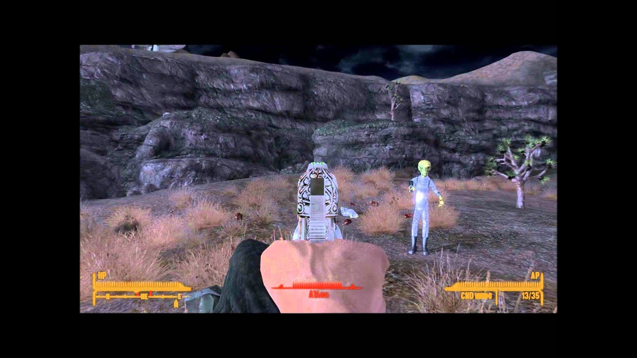 how to find alien blaster on fallout new vegas - YouTube
