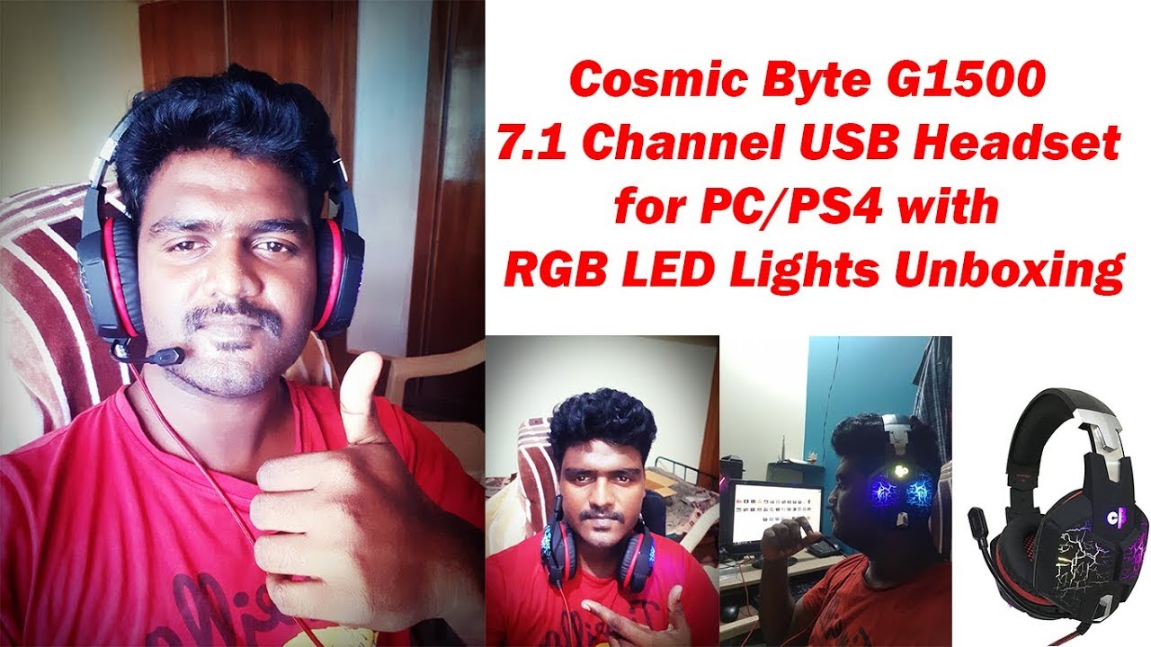 Cosmic Byte G1500 7.1 Channel USB Gaming Headset for PCPS4 with RGB LED ...