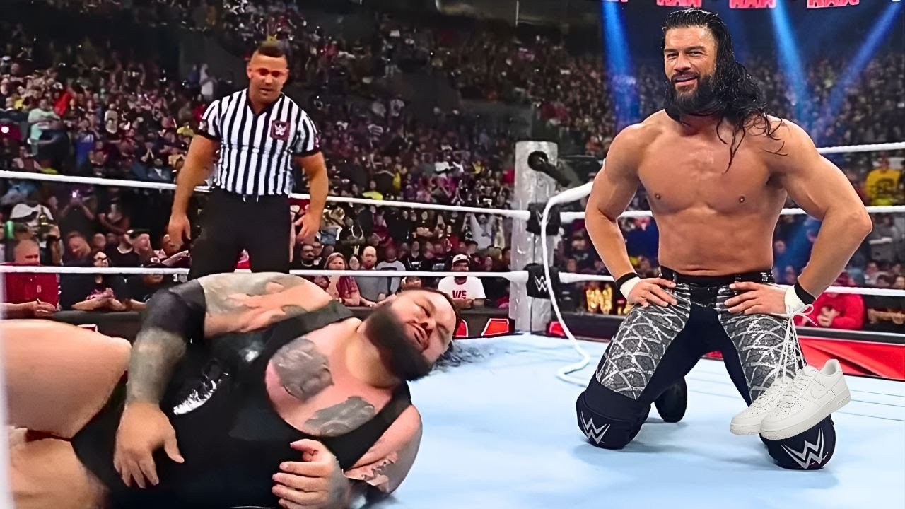 Roman Reigns TAKES BACK His Sneakers from Bronson Reed on WWE Raw! - YouTube