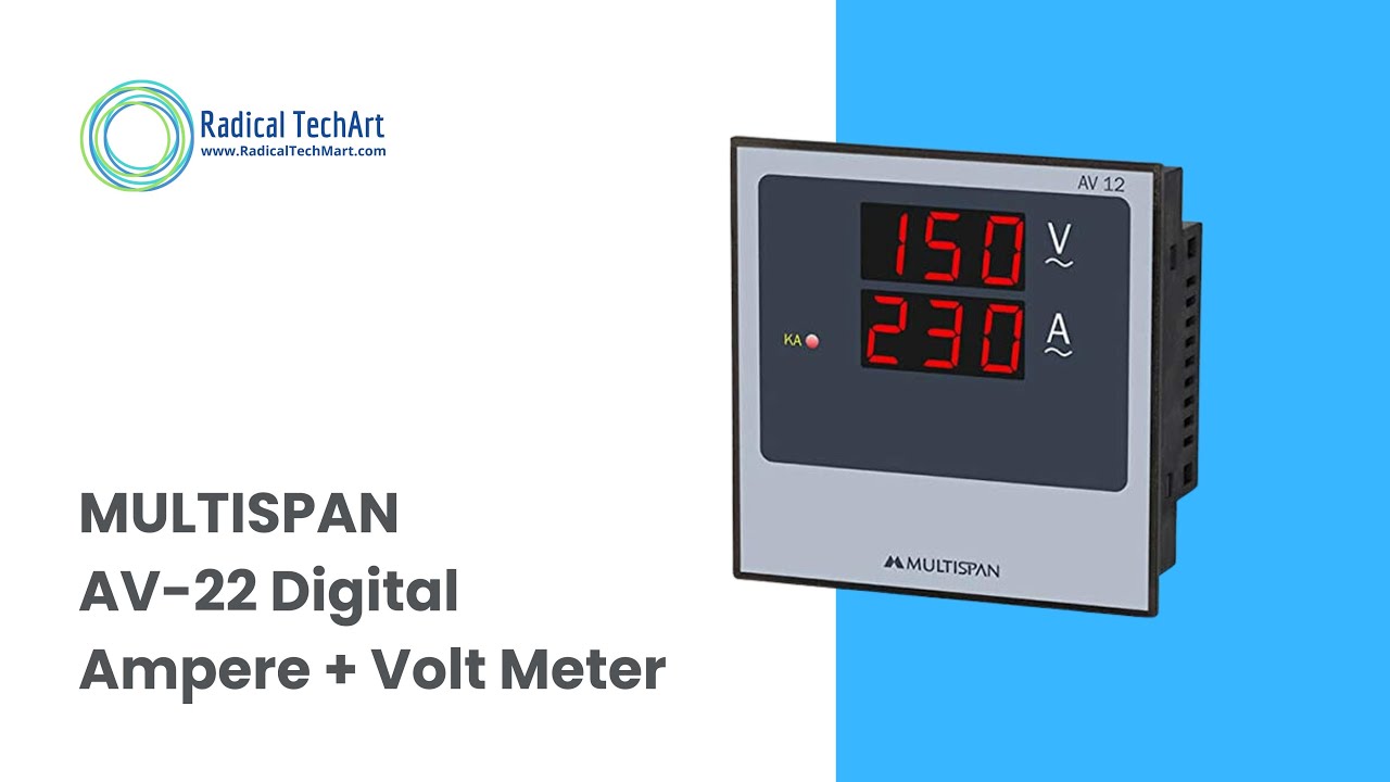 Multispan AV-22 Digital Ampere + Volt Meter - YouTube