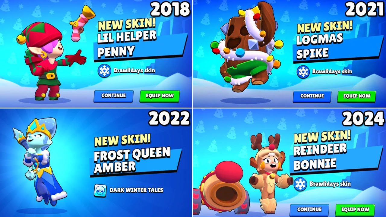 All Christmas Skins Unlock Animations (2018-2024) - YouTube