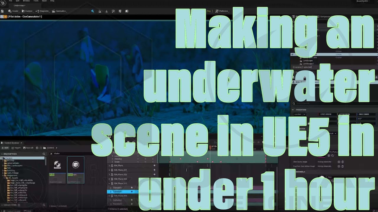 Creating an Underwater Ocean environment in UE5 in under 1 hour ...