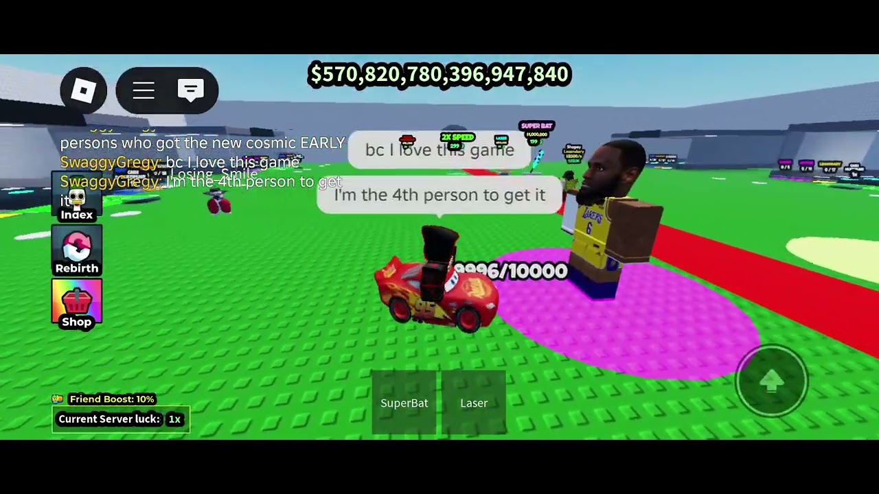 Getting the new lebron James cosmic in steal a character - YouTube