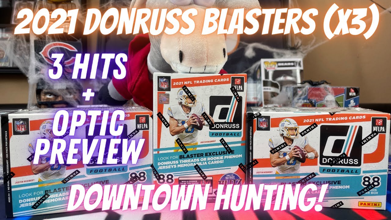 2021 Donruss Football Blaster Boxes (X3). 3 Hits - Optic Preview ...