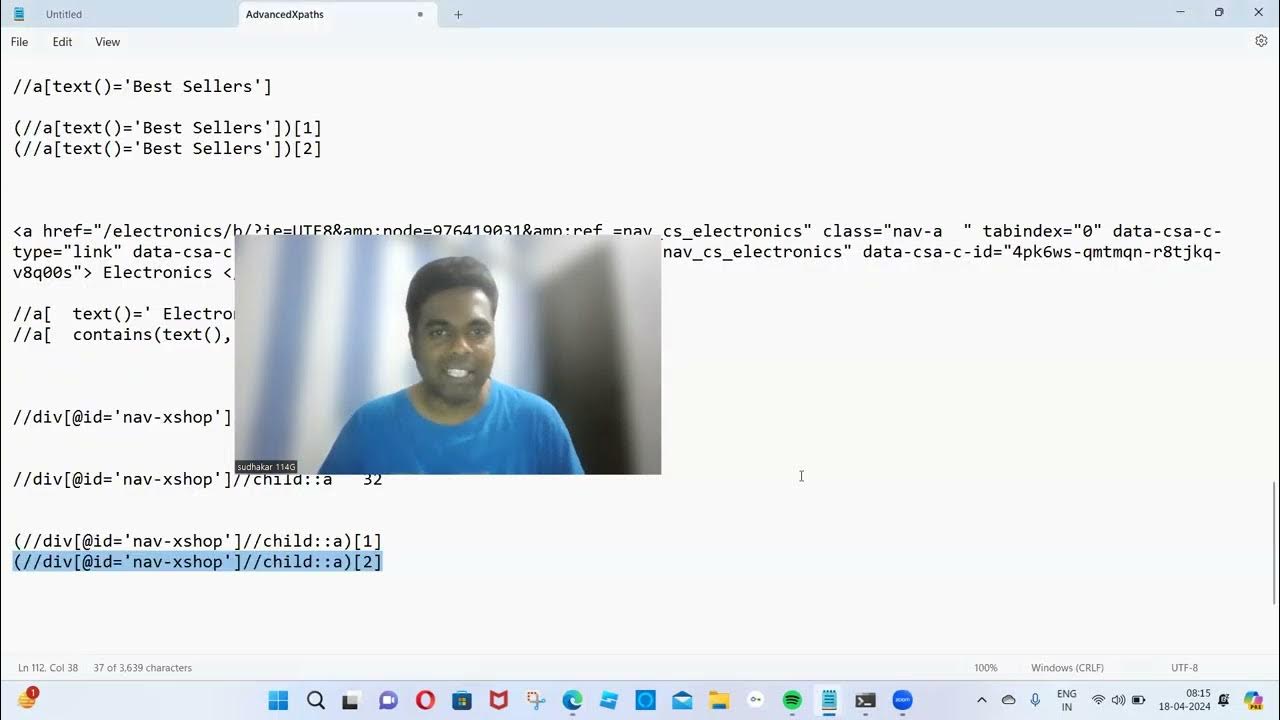 xpaths Selenium Proxy Interview support Sudhakar +91-9294052778 - YouTube