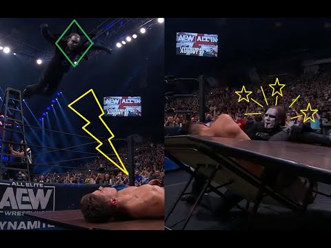 Sting's Dangerous Table Spot on AEW Dynamite 06.28.23 - YouTube
