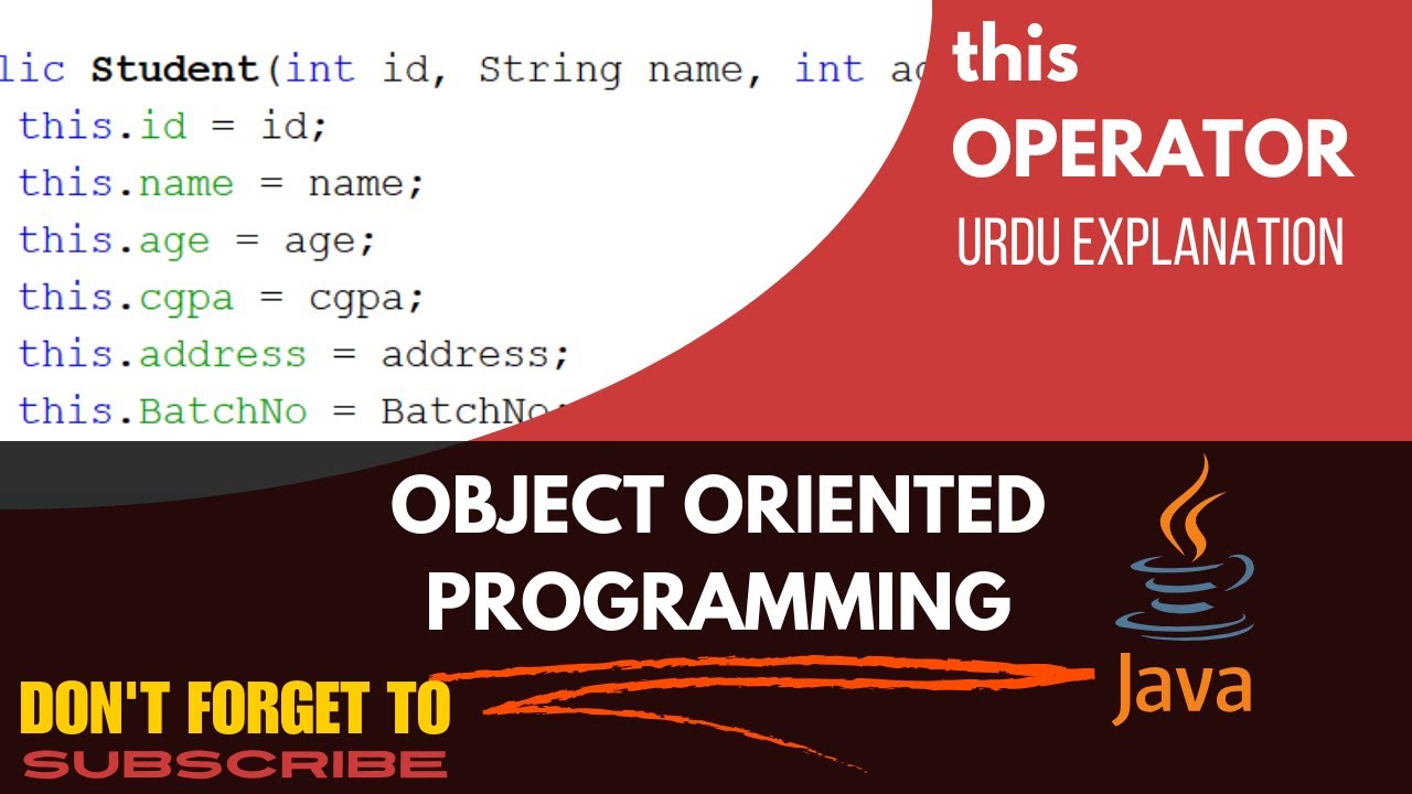 this Operator in JAVA Coding || URDU Explanation - YouTube