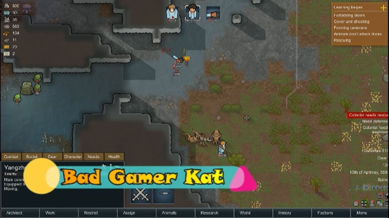 Rimworld Beta 18 Let's Play, EP 3, Spider & Scarab Attack! - YouTube