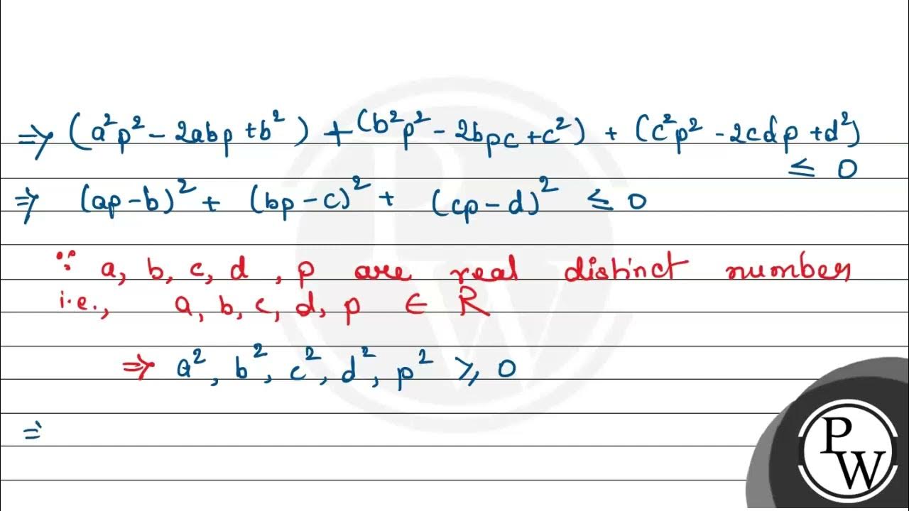 If \( a, b, c, d \) and \( p \) are distinct real numbers such that \( \left(a^{2}+b^{2}+c^{2}\r ...