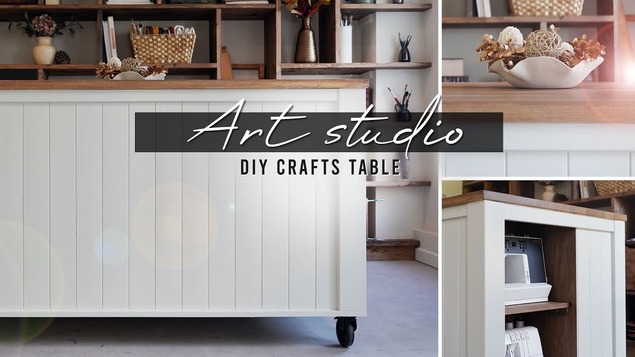 Beautiful DIY Crafts Table On Wheels! - YouTube