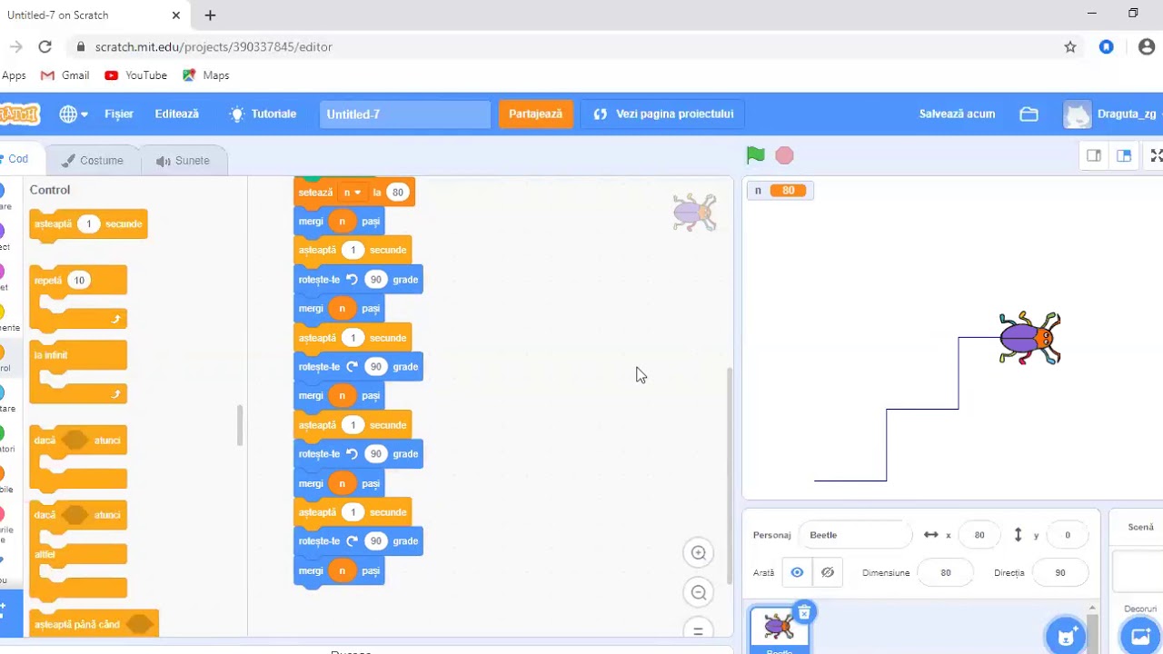 Desenarea unei scari in Scratch - YouTube