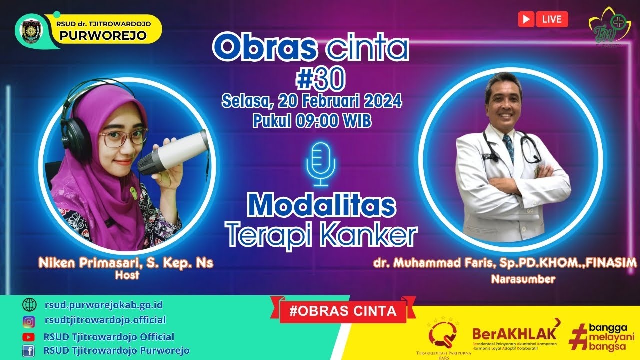 🔴Obras Cinta #30 Modalitas Terapi Kanker || dr. Muhammad Faris, Sp. PD ...