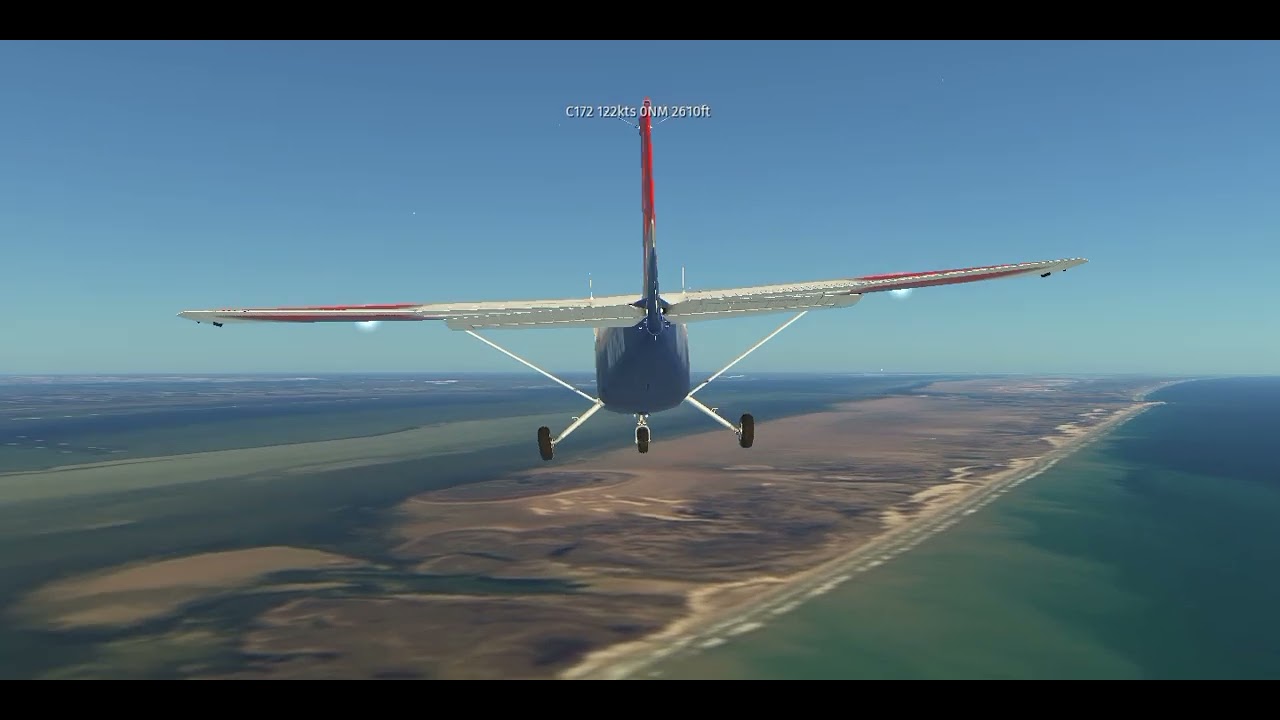 INFINITE FLIGHT CAP C172 cruising over South Padre Island TX at 2500 ...
