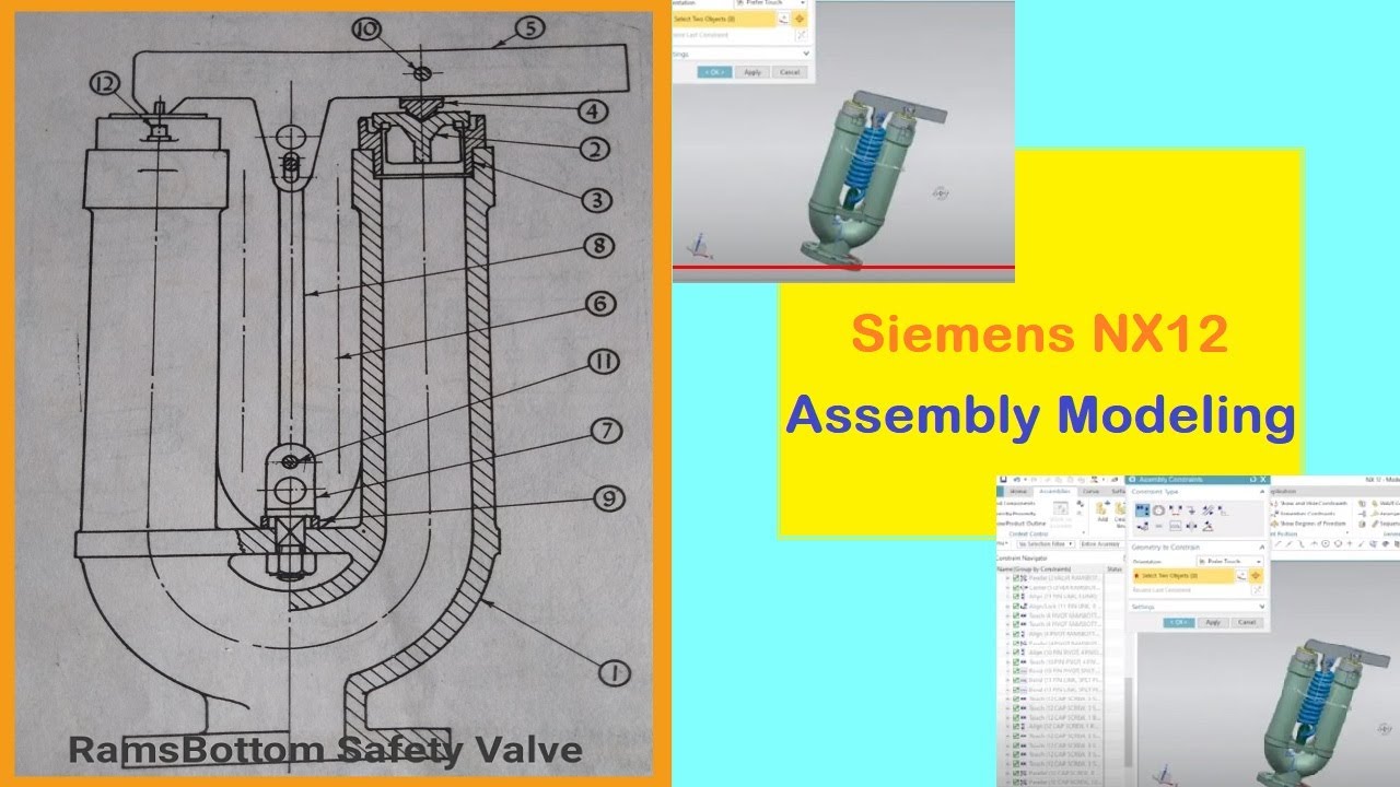 Ramsbottom Valve Assembly modeling is using Siemens NX12 - YouTube
