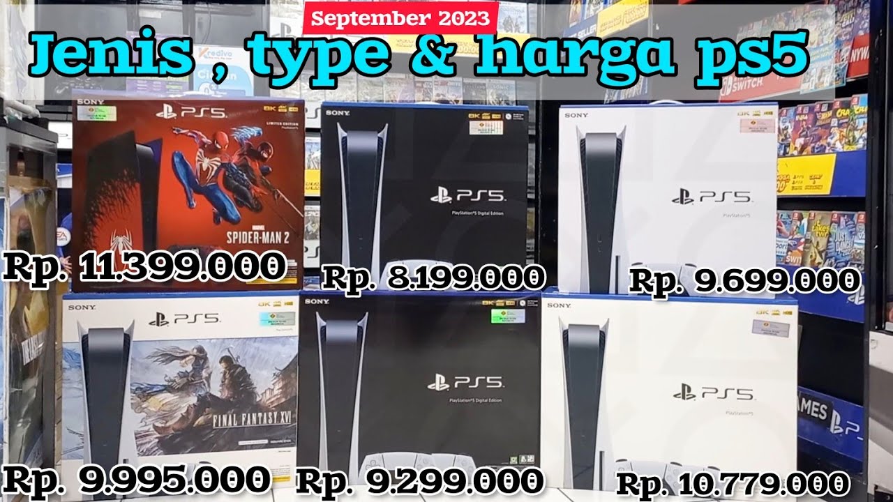 JENIS- JENIS, TYPE & HARGA PS5 RESMI | LIMITED SPIDERMAN | september ...