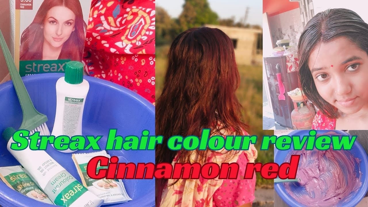 streax hair colour cinnamon 🍒 red 5.66 at home #streax - YouTube