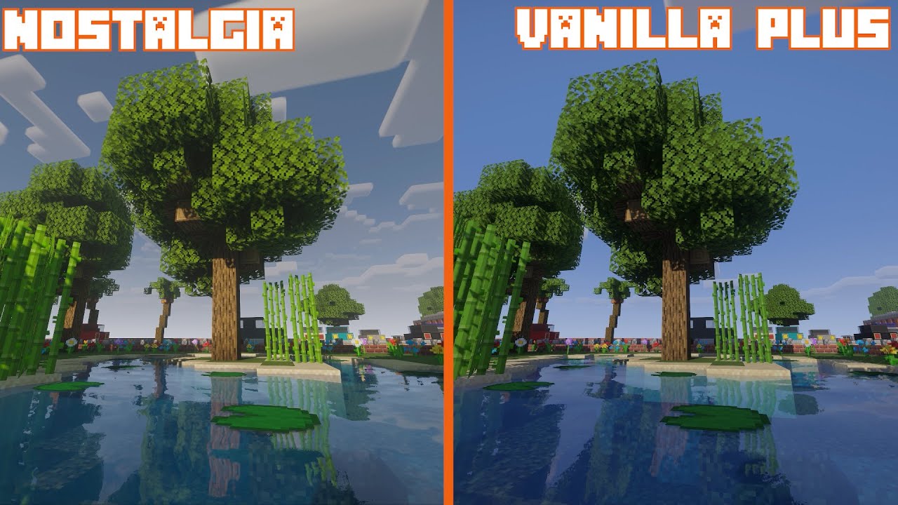 Nostalgia Vs Vanilla Plus Shader Comparison Youtube