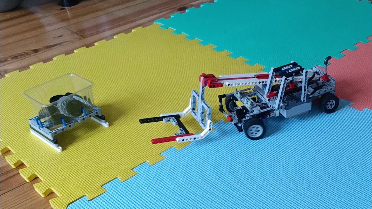 Boom lift forklift made from Lego technic! - YouTube