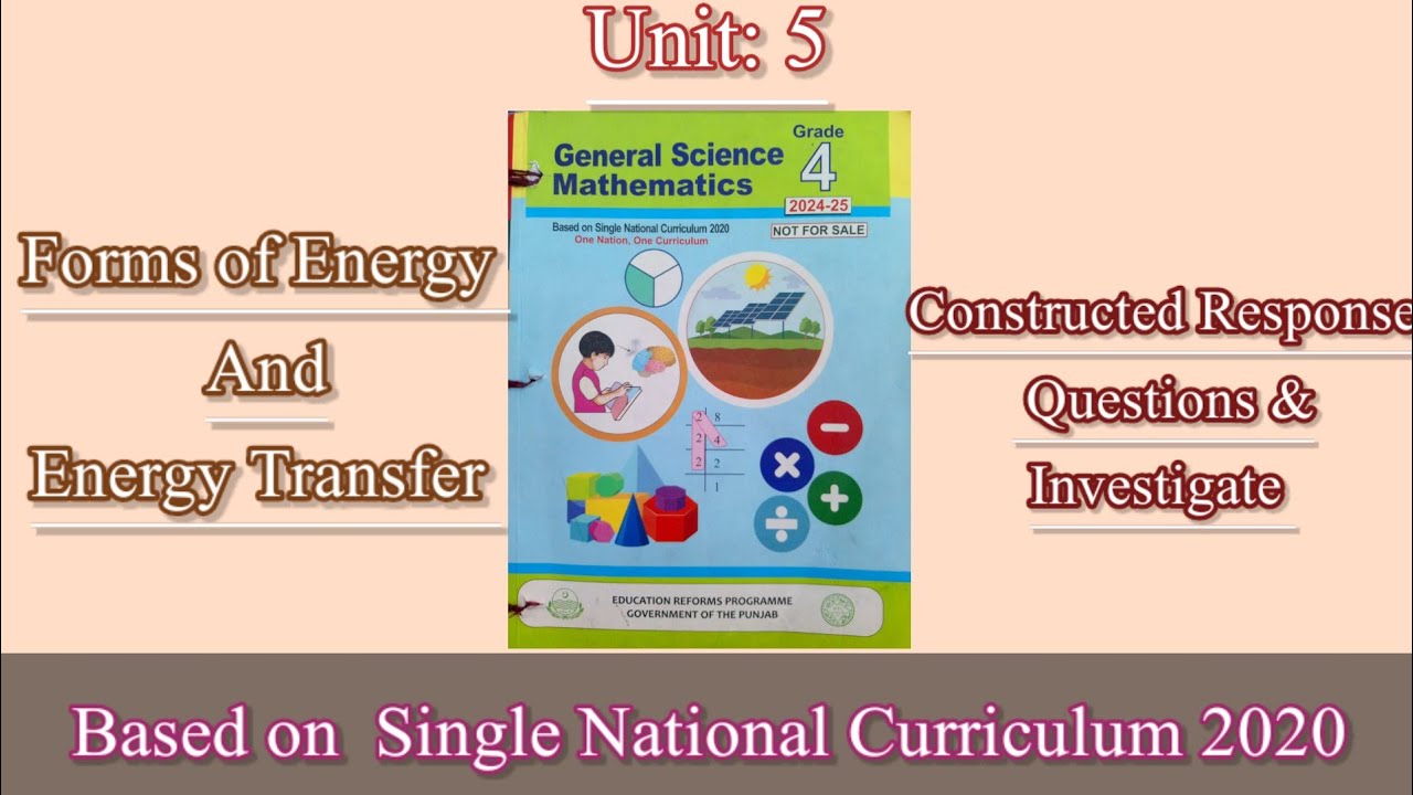 unit 5 general science grade 4 | Constructed response questions ...